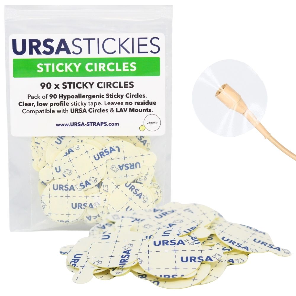 URSA Sticky Circles – Clear Hypoallergenic Adhesive Pads for Lavalier ...